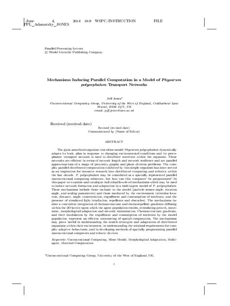 physarum model pdf chemotaxis