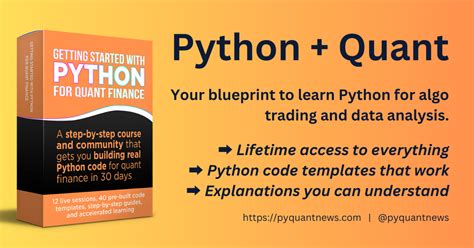 Pyquant News Get Started With Python For Algo Trading And Quant Finance