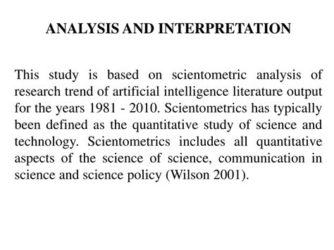 Ppt Research Collaboration Of Artificial Intelligence Literature Output A Scientometric