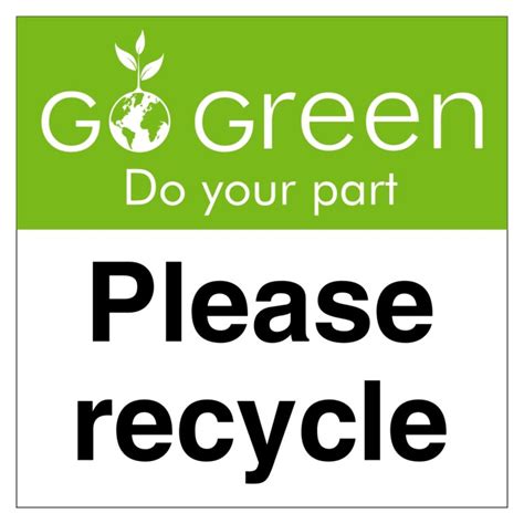 Go Green Archives Aston Safety Signs