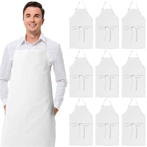 Wealuxe Professional Polyester Aprons 12 Pack Unisex Chef Bib For
