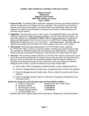 Tree Removal Contract Template Doc Template PdfFiller Tree Removal Contract Template Doc Template PdfFiller