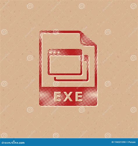 Halftone Icon Executable File Format Stock Vector Illustration Of Application Print 194321390