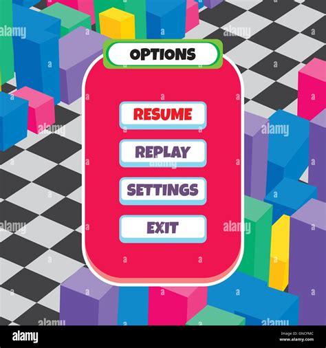 Game Asset Menu Theme Stock Vector Image And Art Alamy