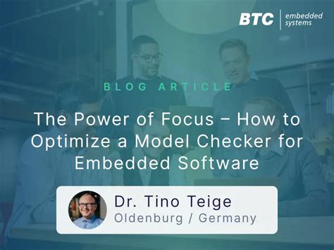 The Power Of Focus How To Optimize A Model Checker For Embedded