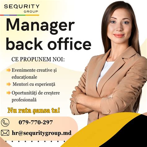 Sequrity Group Angajează Manager Back Office Asem