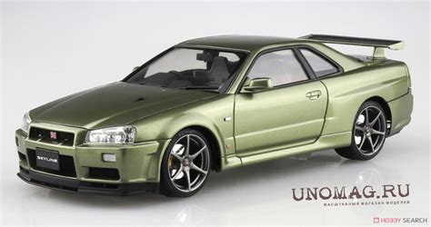 Сборная модель Nissan Skyline R34 Spec Ii Millennium Jade