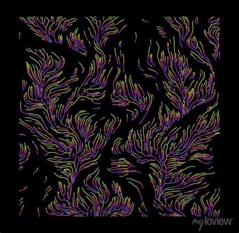 generative art with visualization of random perlin noise conceptual