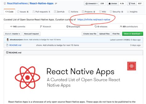 top page link infinite red react native is 404 not found