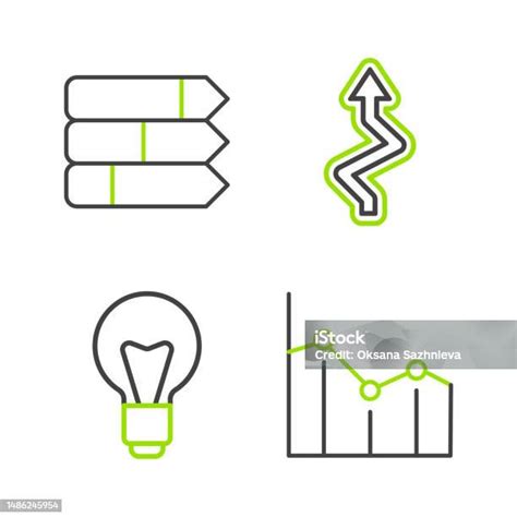 선 파이 차트 인포그래픽 전구 화살표 및 아이콘을 설정합니다 벡터 0명에 대한 스톡 벡터 아트 및 기타 이미지 0명 개념 그래프 Istock