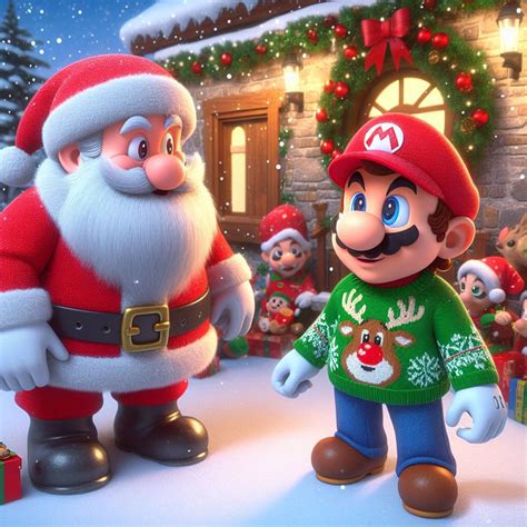 Mario Meets Santa Claus In North Pole 1 By Mnwachukwu16 On Deviantart