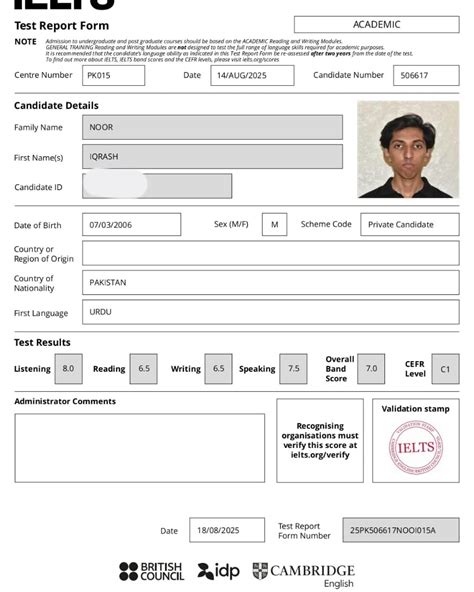 Hashmis Institute Of Ielts And English Wah Cantt Todays Result My