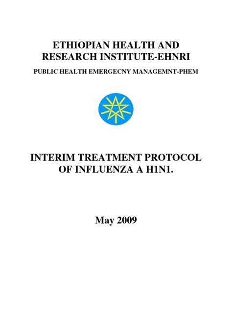 Finalized Treatment Protocol Pdf Influenza Public Health
