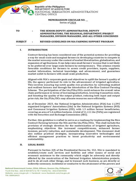 Final Revised Guidelines Contract Farming Rev3 04022024 As Of April 3 2024 Pdf Breach Of