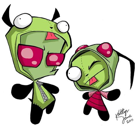 Gir And Invader Zim Invader Zim Characters Cute Drawings Invader Zim