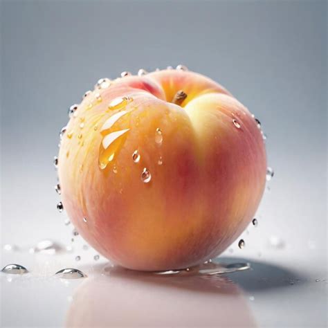Premium Photo Close Up Of A Fresh Peach Isolated On Background