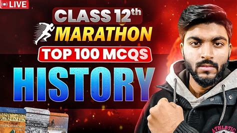 🔴live Marathon Class 12 History Pyq Top 100 Mcqs Target 8080🔥