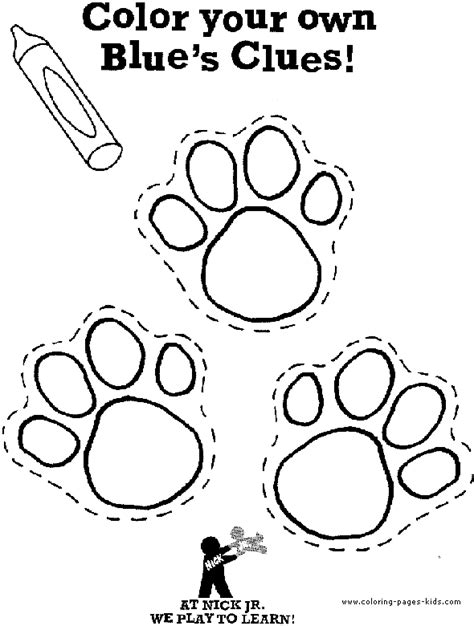 Blues Clues Color Page Free Printable Coloring Book Pages