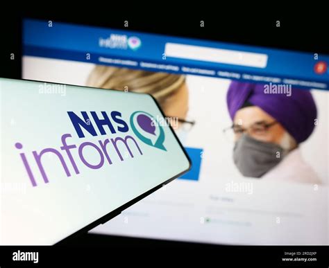 Smartphone With Logo Of Scottish Health Information Service Nhs Inform