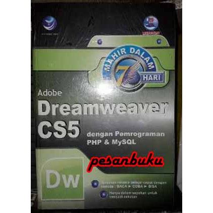 Jual Buku Mahir Dalam Hari Adobe Dreamweaver CS Dengan Pemrograman PHP MySQL Shopee