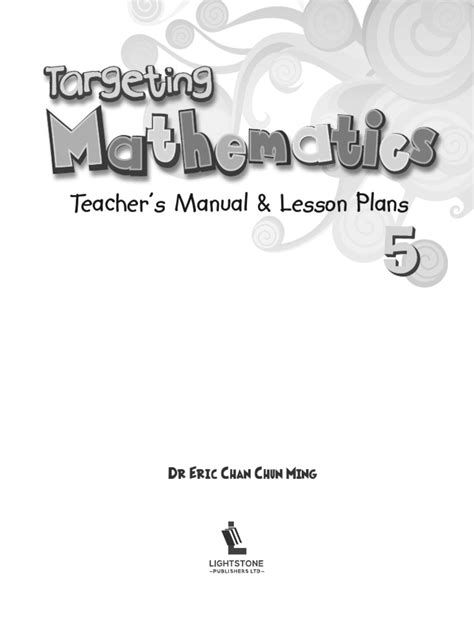 Targeting Maths 5 Teachers Manual And Lesson Plans 05 10 2020 Pdf Numbers Multiplication