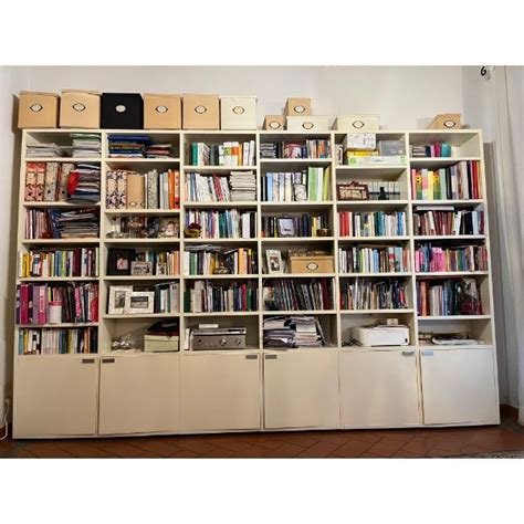White Bookcase Poliform Deesup
