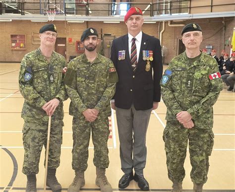 Barré Trophy Awarded To Private Aktas Royal Montreal Regiment