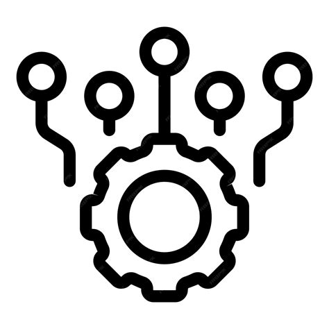 Premium Vector Gear Connecting To Digital Network Representing Automation Process