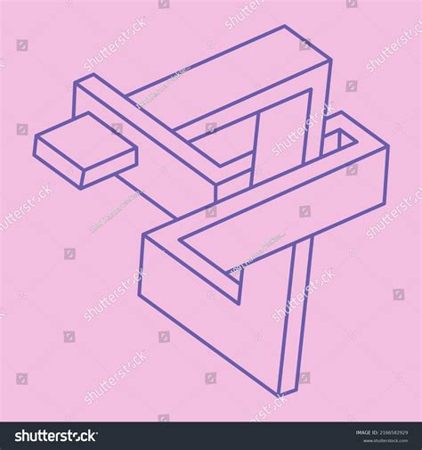 Impossible Shapes Optical Illusion Figures Vector Stock Vector Royalty