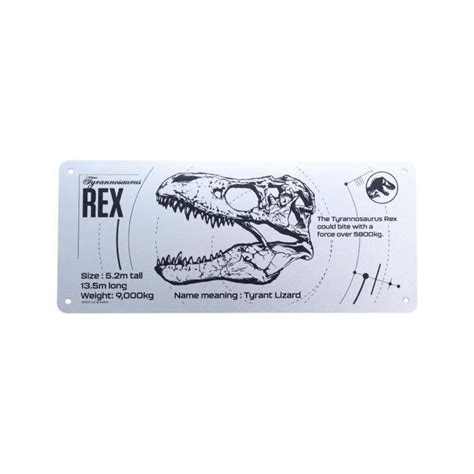 Fanattik Jurassic Park Panneau Métal T Rex Schematic Cdiscount Maison