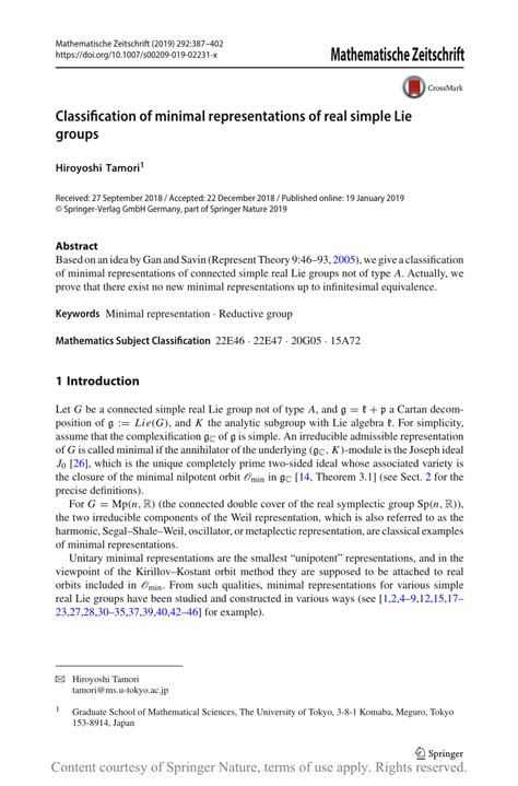 Classification Of Minimal Representations Of Real Simple Lie Groups