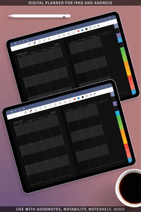 Digital Monthly Journal Goodnotes Notes Ideas Ipad Pro Notes Digital