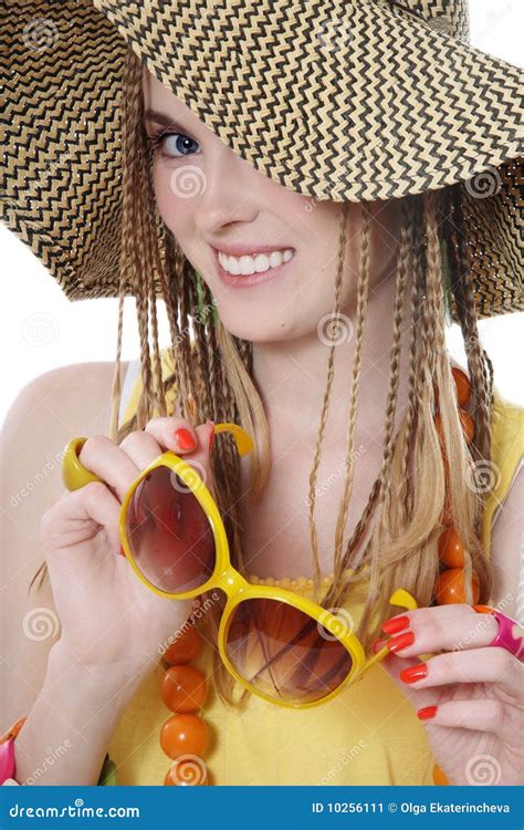Girl With Sunglasses Stock Image Image Of Positive Beauty 10256111