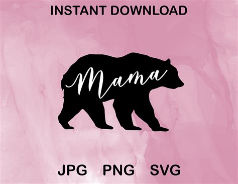 Mama Bear Svg File Mom Shirt Design Cricut Mama Bear Cricut Cut File