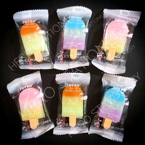 Jual Penghapus Eraser Model Permen Eskrim Pop Ice Candy Joyko Ert 130 Shopee Indonesia