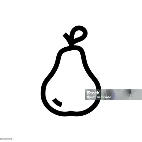 배 선 아이콘 디자인 픽셀 완벽 편집 가능한 스트로크 로고 기호 기호 야채 유기농 신선도 건강한 식생활에 대한 스톡 벡터 아트