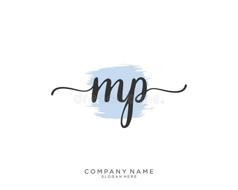Mp Initial Handwriting Logo Template Vector Stock Vector Illustration Of Graphic Font 156543503