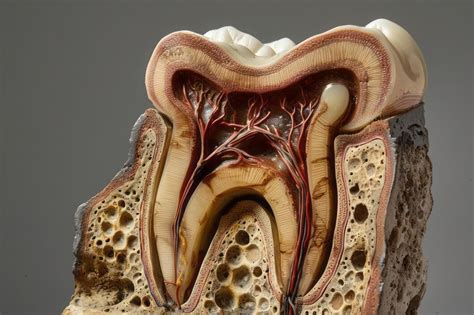 Crosssection Of A Tooth With Advanced Caries Exposing The Cavity And
