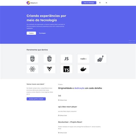 Projeto Portfólio Tecnologias Vue Typescript Styledcomponents React Js Api Github