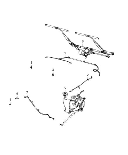 Washer System Front 2020 Jeep Gladiator
