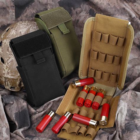 Tactical Molle 25 Rounds Ammo Pouch Cartridge Holder 1220ga Shotgun