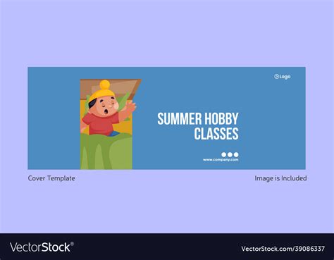 Summer Hobby Classes Cover Page Royalty Free Vector Image