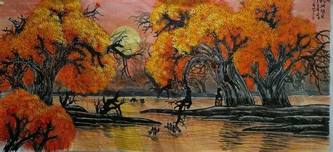 著名胡杨画家——胡小春卖画15175414393 站酷zcool