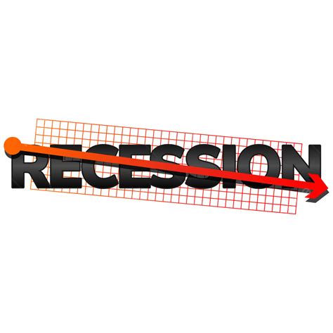 Recession Illustration With Decreasing Arrow Recession Chart Economy