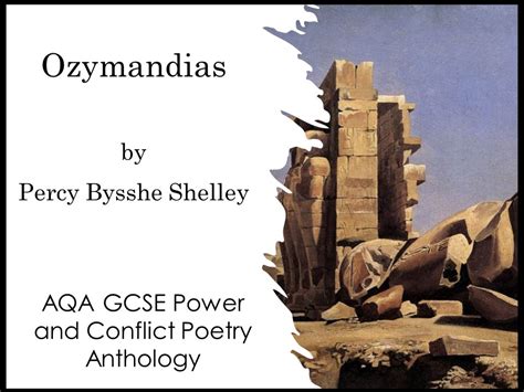 Ozymandias Aqa Gcse Power And Conflict Teaching Resources
