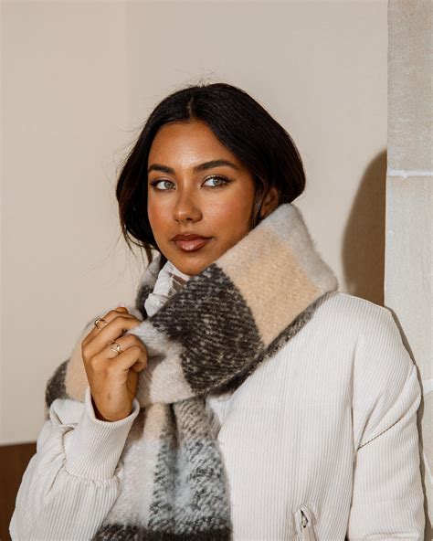 Mooloola Amour Scarf In Creamcharcoal Free Shipping And Easy Returns