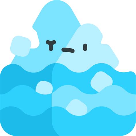 Glacier Kawaii Flat Icon