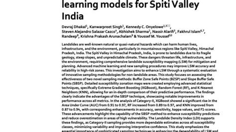 Enhancing Landslide Disaster Prediction By Evaluating Non Landslide
