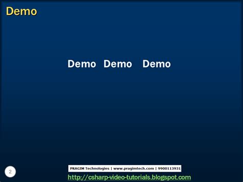 Sql Server Net And C Video Tutorial Part Delegates Usage In C II