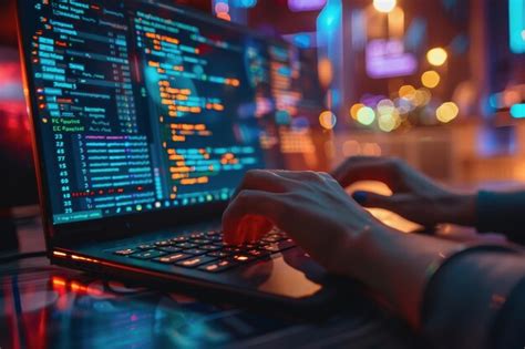 Premium Photo Programmers Hands On Keyboard Writing Source Code
